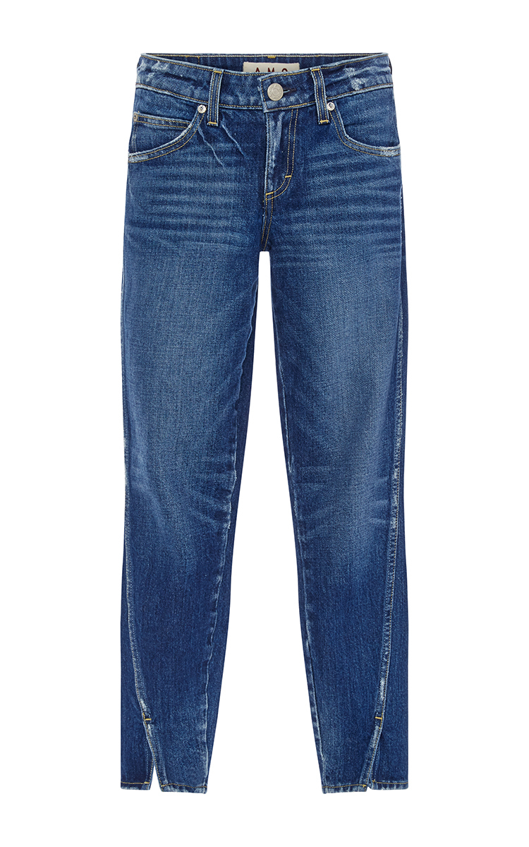 Amo Twist Skinny Low Rise Cropped Jeans With Ankle Slit | ModeSens