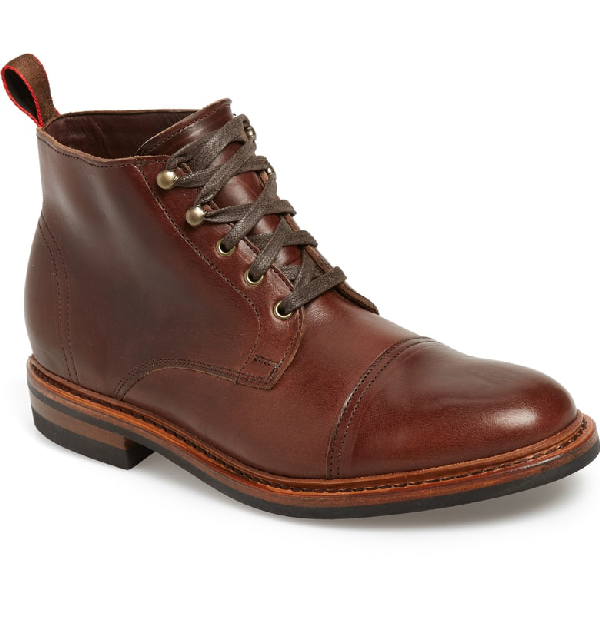 Allen Edmonds Hearst Cap Toe Boot In Brown Leather | ModeSens
