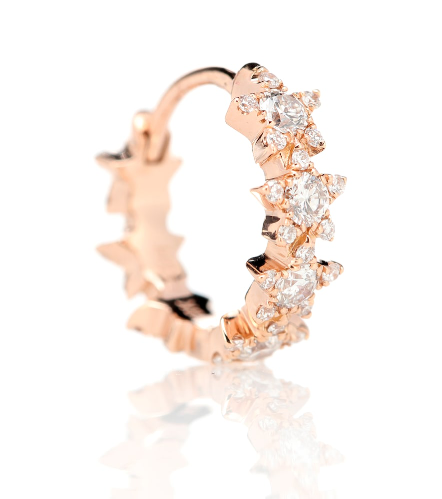 Maria Tash 8mm Diamond Constellation Eternity Ring 18kt Rose Gold And ...