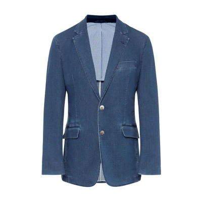 Hackett Washed Denim Blazer In Blue | ModeSens