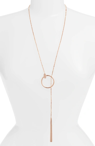 Kendra Scott Tegan Pull-through Necklace In Rose Gold | ModeSens
