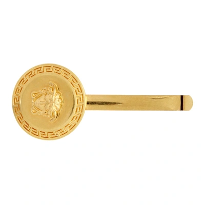 Versace Gold Medusa Hair Clip | ModeSens