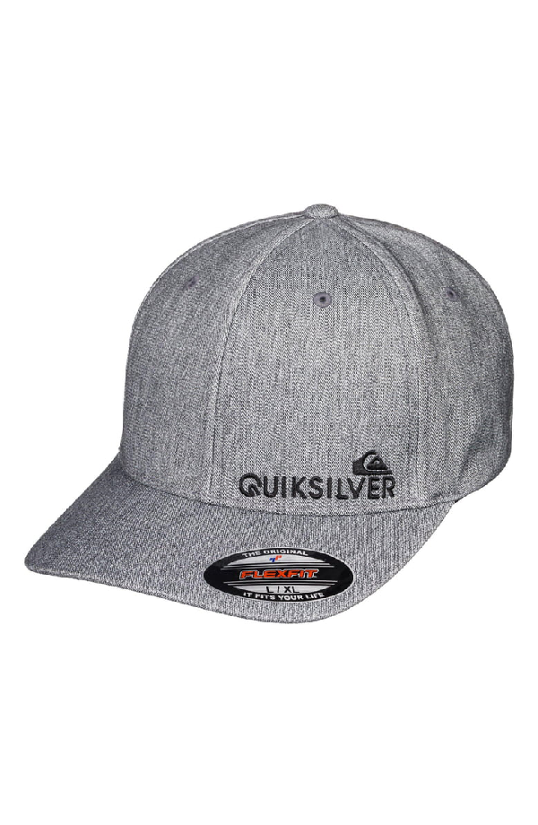 Quiksilver Sidestay Flexfit Ball Cap In Medium Grey Heather | ModeSens