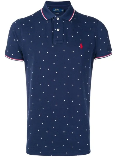 Polo Ralph Lauren Star Pattern Polo Shirt In Blue | ModeSens