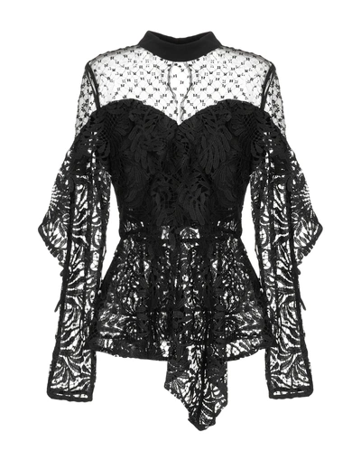 Self-portrait Blouse In Black | ModeSens