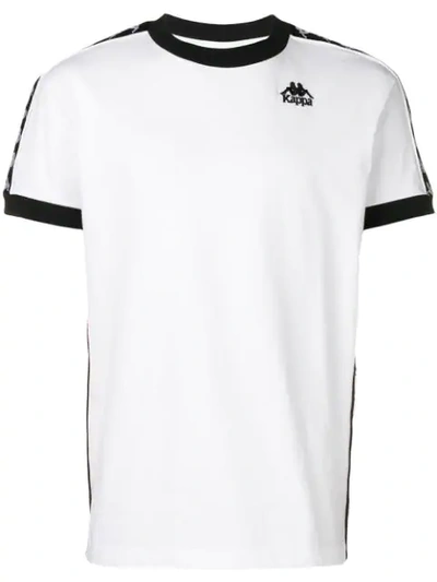 Kappa Logo Print Stripe T In White | ModeSens