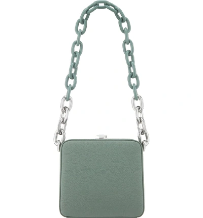 The Volon Cube Chain Handle Leather Bag - Green In Military | ModeSens