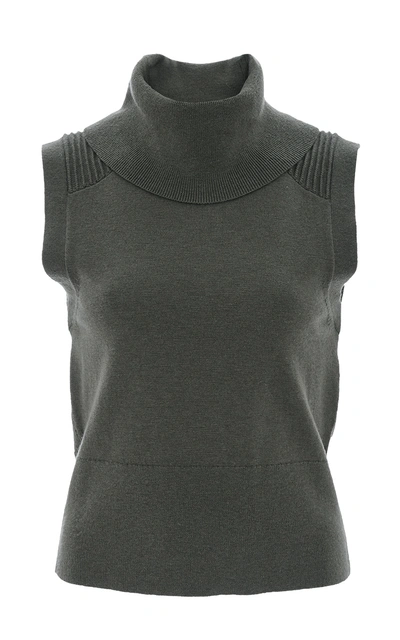 Marissa Webb Grayson Green Sleeveless Turtleneck | ModeSens