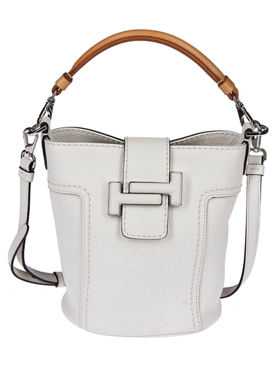 Tod's Double T Mini Bucket Bag In Grey | ModeSens
