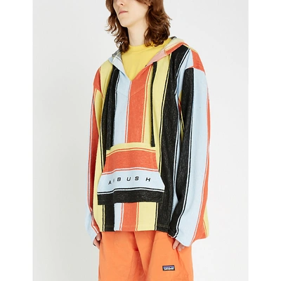 Ambush Baja Cotton-blend Striped Hoody In Orange | ModeSens