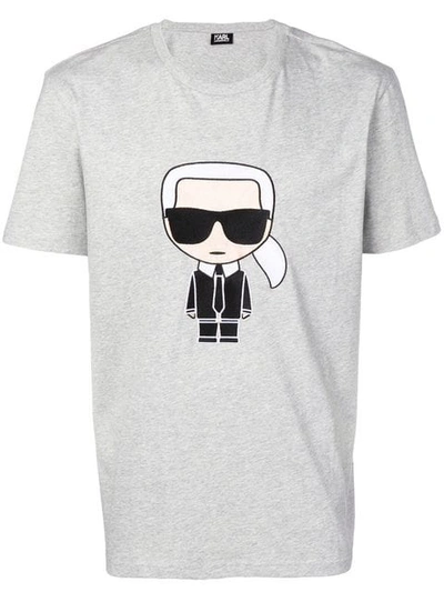 Karl Lagerfeld Cartoon Print T In Grey | ModeSens