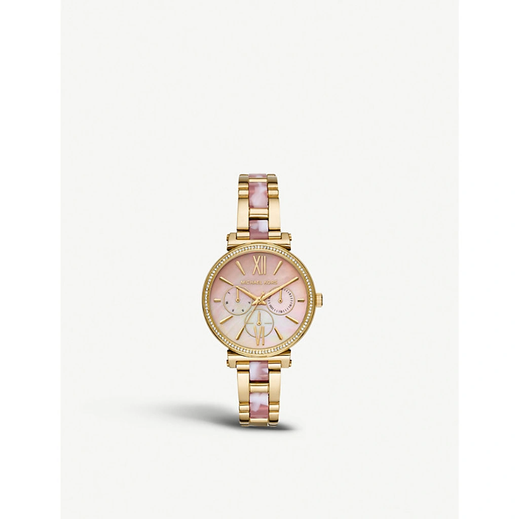 Michael Kors Mk4344 Sofie Yellow gold Tone Stainless Steel Watch ModeSens