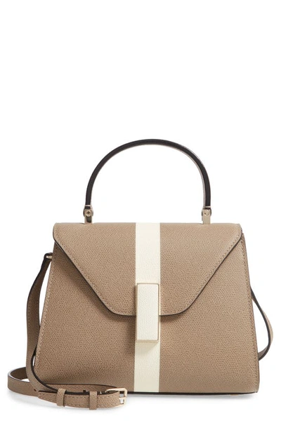 Valextra Iside Mini Saffiano Stripe Leather Satchel Bag In Oyster ...