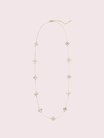 Kate Spade Legacy Logo Demi Fine Spade Flower Scatter Necklace In Cream ...