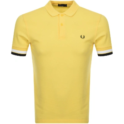 Fred Perry Bold Cuff Polo T Shirt Yellow | ModeSens