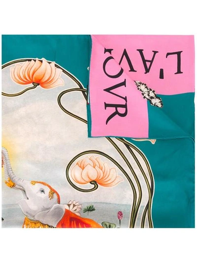 Gucci Elephants Print Square Scarf In Multicoloured | ModeSens