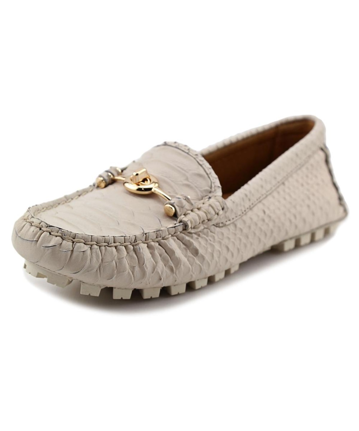 Coach Arlene Women Moc Toe Leather Loafer' In Ivory | ModeSens