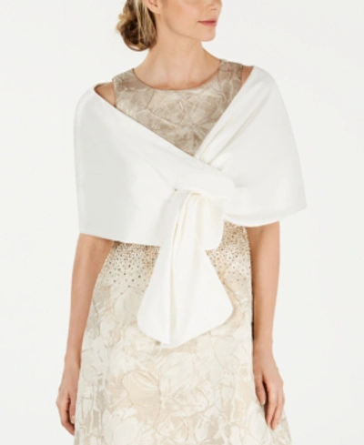 Calvin Klein Pull-through Shawl In Ivory/cream | ModeSens