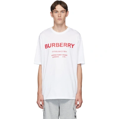 Burberry Horseferry Print Cotton T-shirt In White | ModeSens