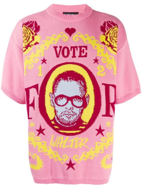 Pre-owned Walter Van Beirendonck 1992's Fist Loose Knitted T-shirt In ...