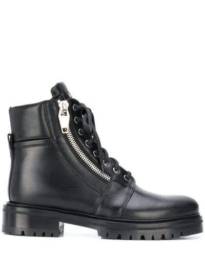 Balmain Ranger Boot Combat Boots In Black Leather | ModeSens