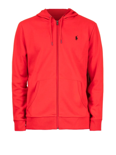 Polo Ralph Lauren Red Stretch Cotton Hoodie | ModeSens