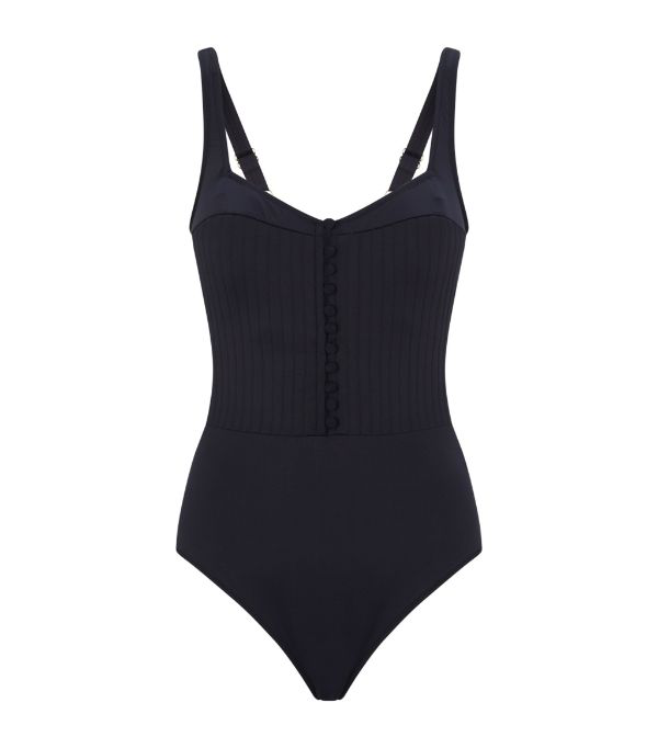 Gottex Bardot V Neck One Piece Swimsuit In Black Modesens