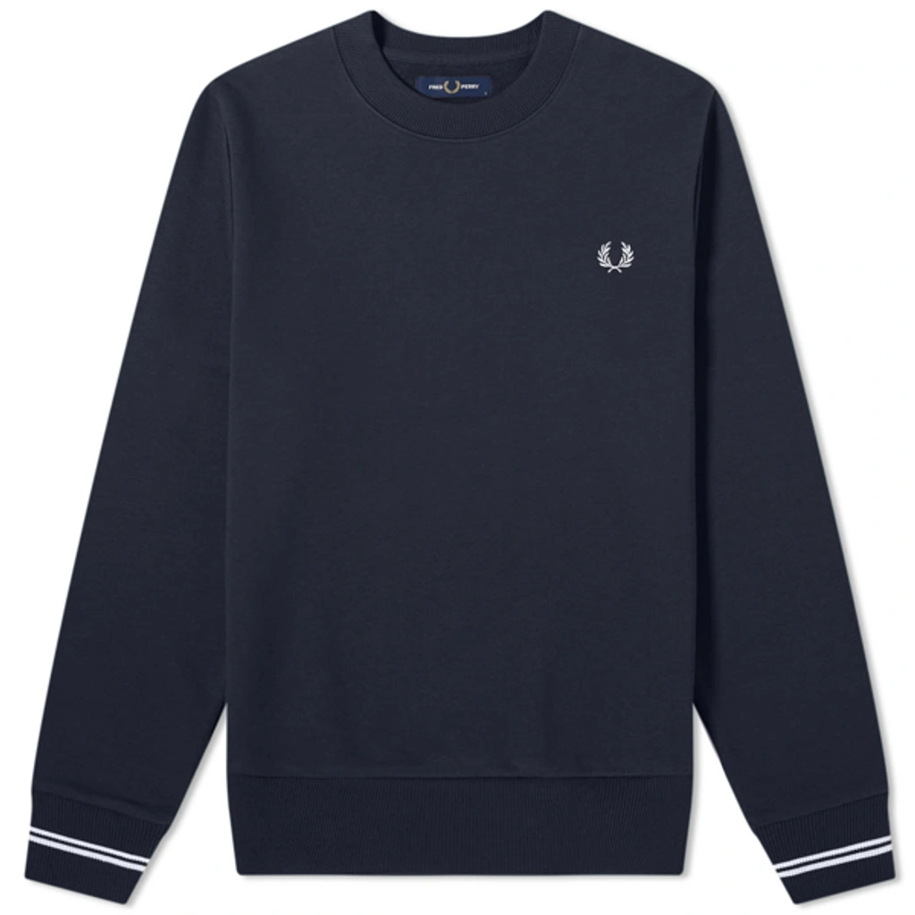 Fred Perry Authentic Crew Sweat In Blue | ModeSens