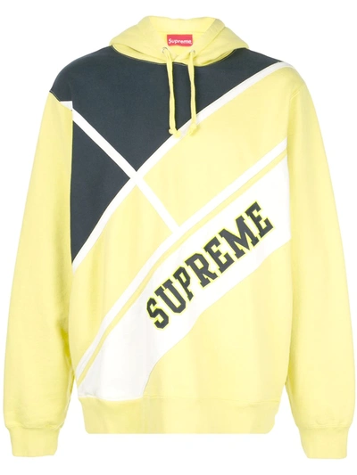 Supreme Logo Print Hoodie In Yellow | ModeSens