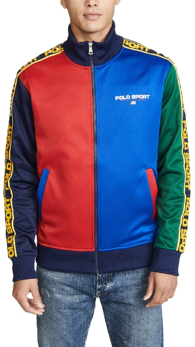 Polo Ralph Lauren Men's Polo Sport Tricot Fleece Track Jacket In Cruise ...