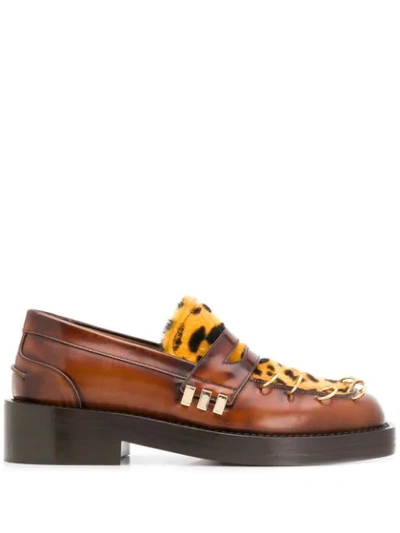 Marni Leopard Panel Chunky Loafers In Brown | ModeSens