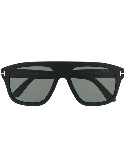 Tom Ford Fender 59mm Square Sunglasses In Grey-black | ModeSens