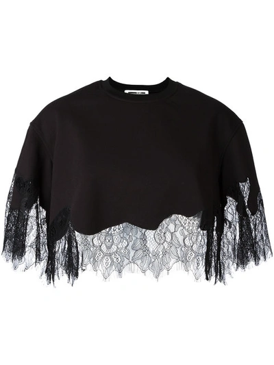 Mcq By Alexander Mcqueen Lace Hem Cropped Blouse | ModeSens