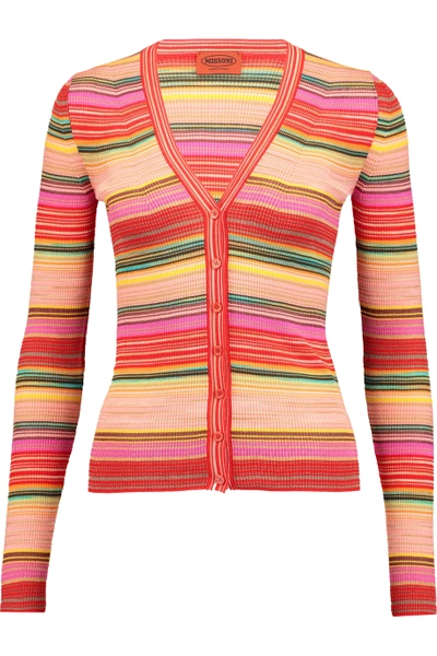 Missoni Striped Crochet-knit Wool-blend Cardigan | ModeSens