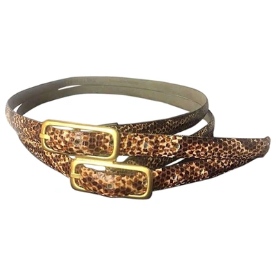 Pre-owned Cerruti 1881 Brown Leather Belt | ModeSens