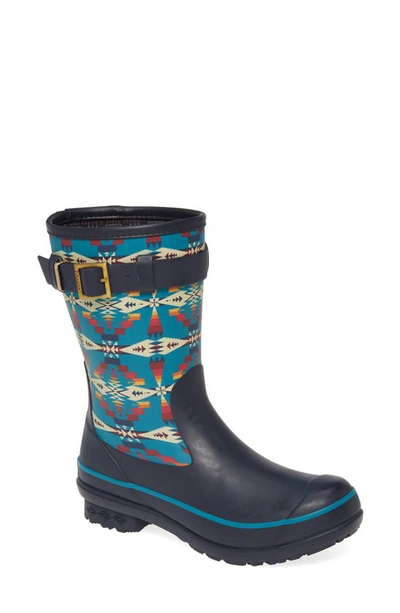 Pendleton Tucson Short Waterproof Rain Boot In Turquoise Rubber | ModeSens