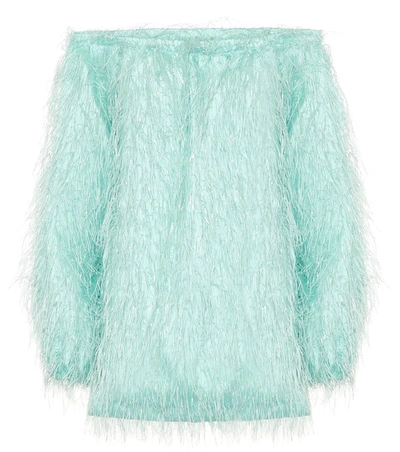 Rotate Birger Christensen Gloria Off-the-shoulder Feather-embellished ...