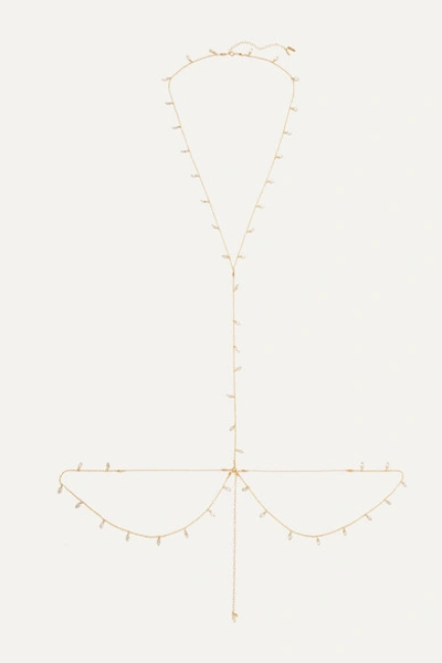Chan Luu Gold-plated Swarovski Crystal Body Chain | ModeSens