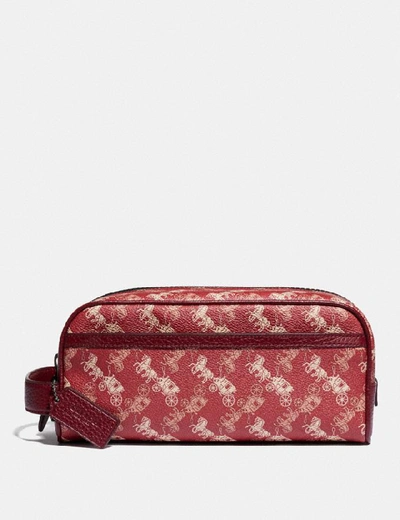 Coach Travel Kit With Horse And Carriage Print In Color red/white ...