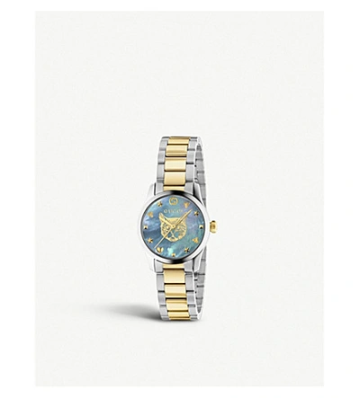 Gucci Ya1265011 G-timeless Gold-plated Stainless Steel And Mother-of ...