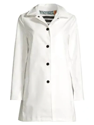 Jane Post Iconic Princess Slicker W/ Detachable Hood In White | ModeSens