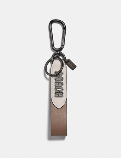 Coach Loop Key Fob In Colorblock With Signature Canvas Detail And Print ...