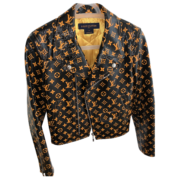 Black Leather Lv Jacket | semashow.com