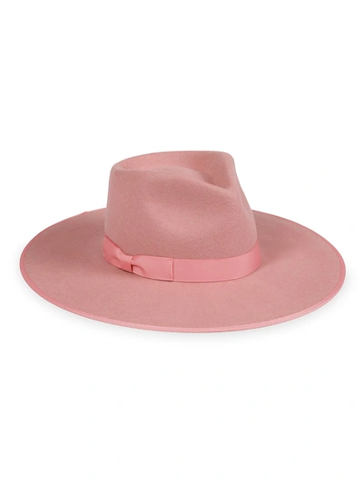 Lack Of Color Rose Rancher Pink Wool Felt Fedora In Rose Pink | ModeSens