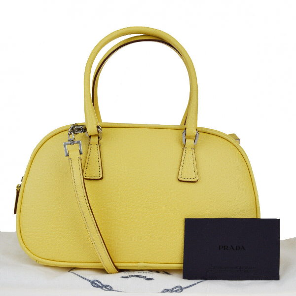 Prada Yellow Handbag | semashow.com