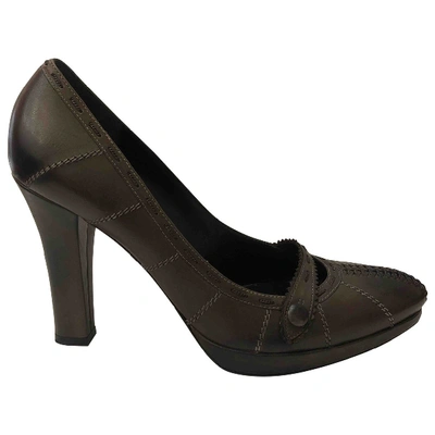 Pre-owned Bottega Veneta Brown Leather Heels | ModeSens