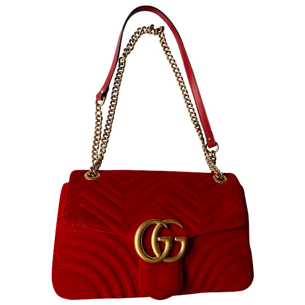 Gucci Red Velvet Purse | Paul Smith