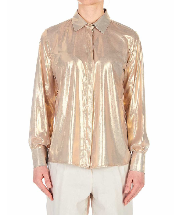 Kaos Women's Gold Polyester Shirt | ModeSens