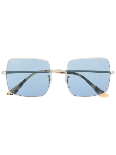 Ray Ban '1971 Classic' Metal Square Frame Sunglasses In Silver | ModeSens