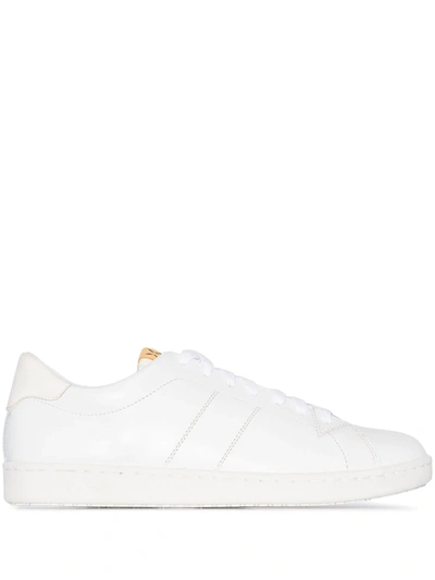 Visvim Foley Folk Leather Sneakers In White | ModeSens